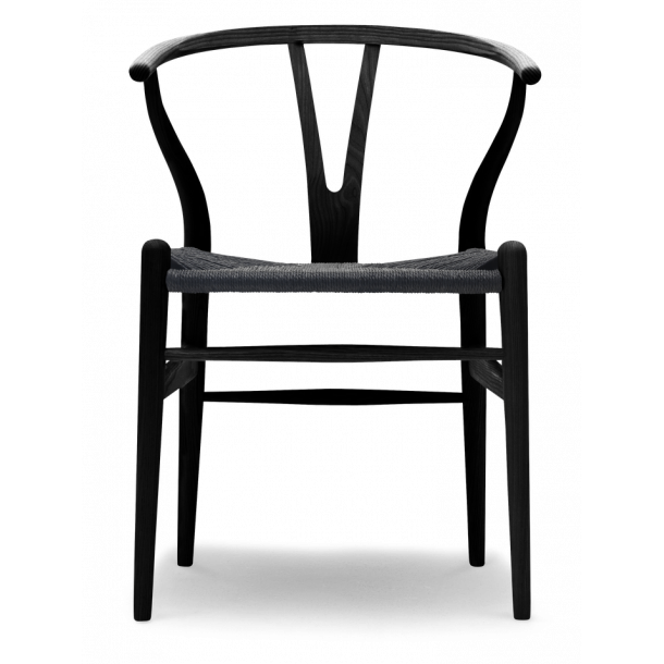 CH24 Y-stol | Ask, Sortmalet, Sort flet - Spisebordsstole - Møbelhuset 2